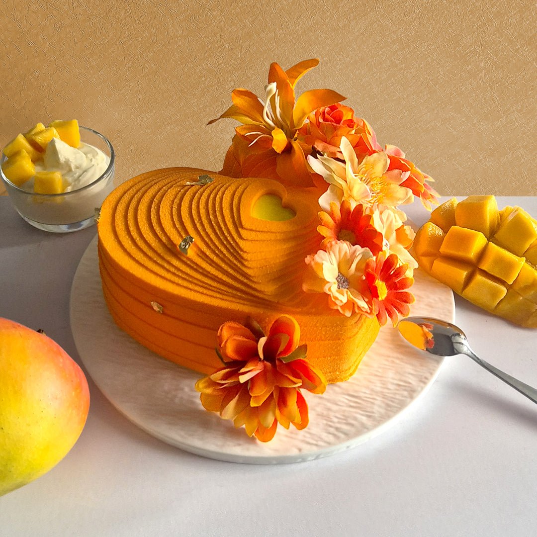 Mango & Cream Mousse Cake - Onyx Hive Cakes, Sydney