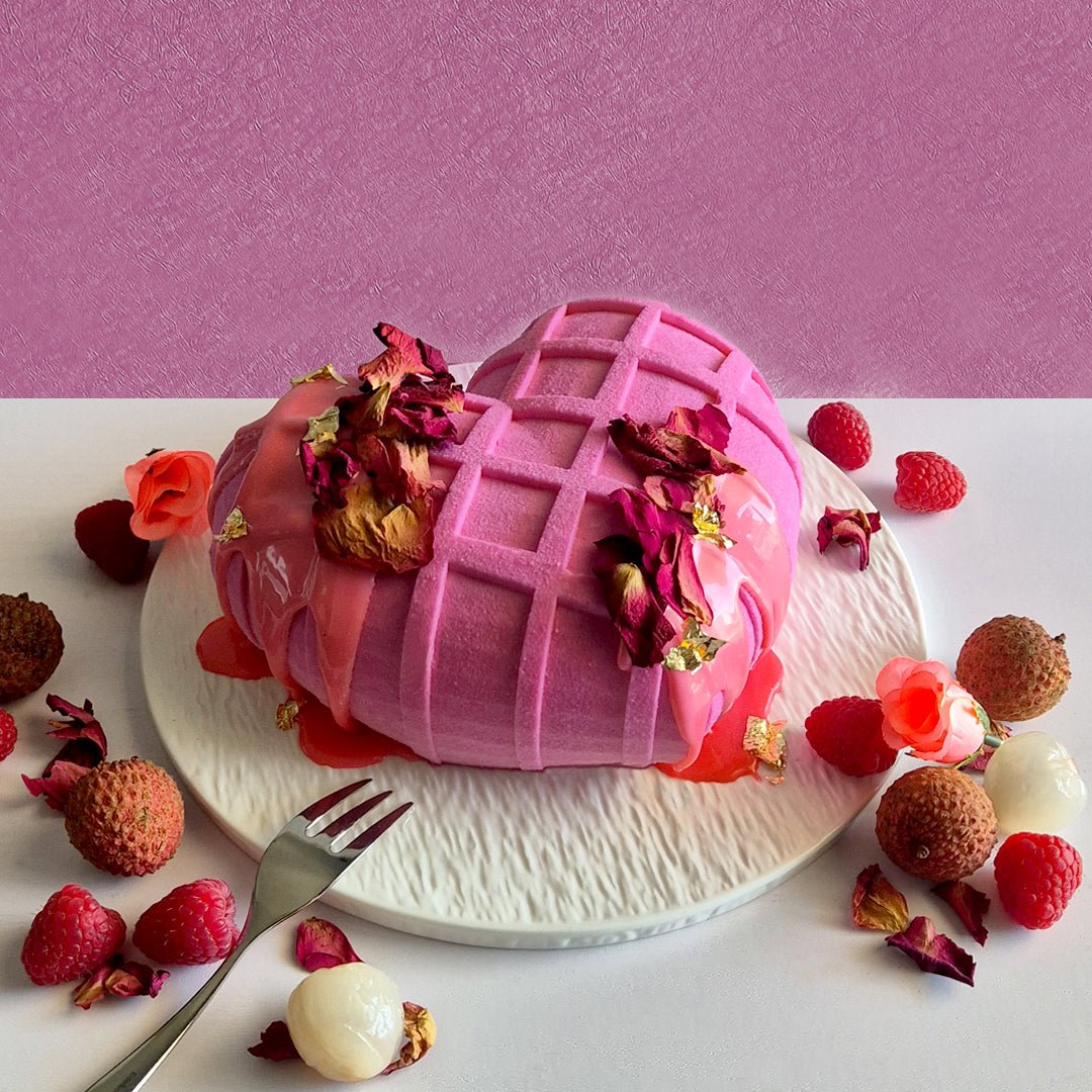 Raspberry, Rose & Lychee Mousse Cake - Onyx Hive Cakes, Sydney